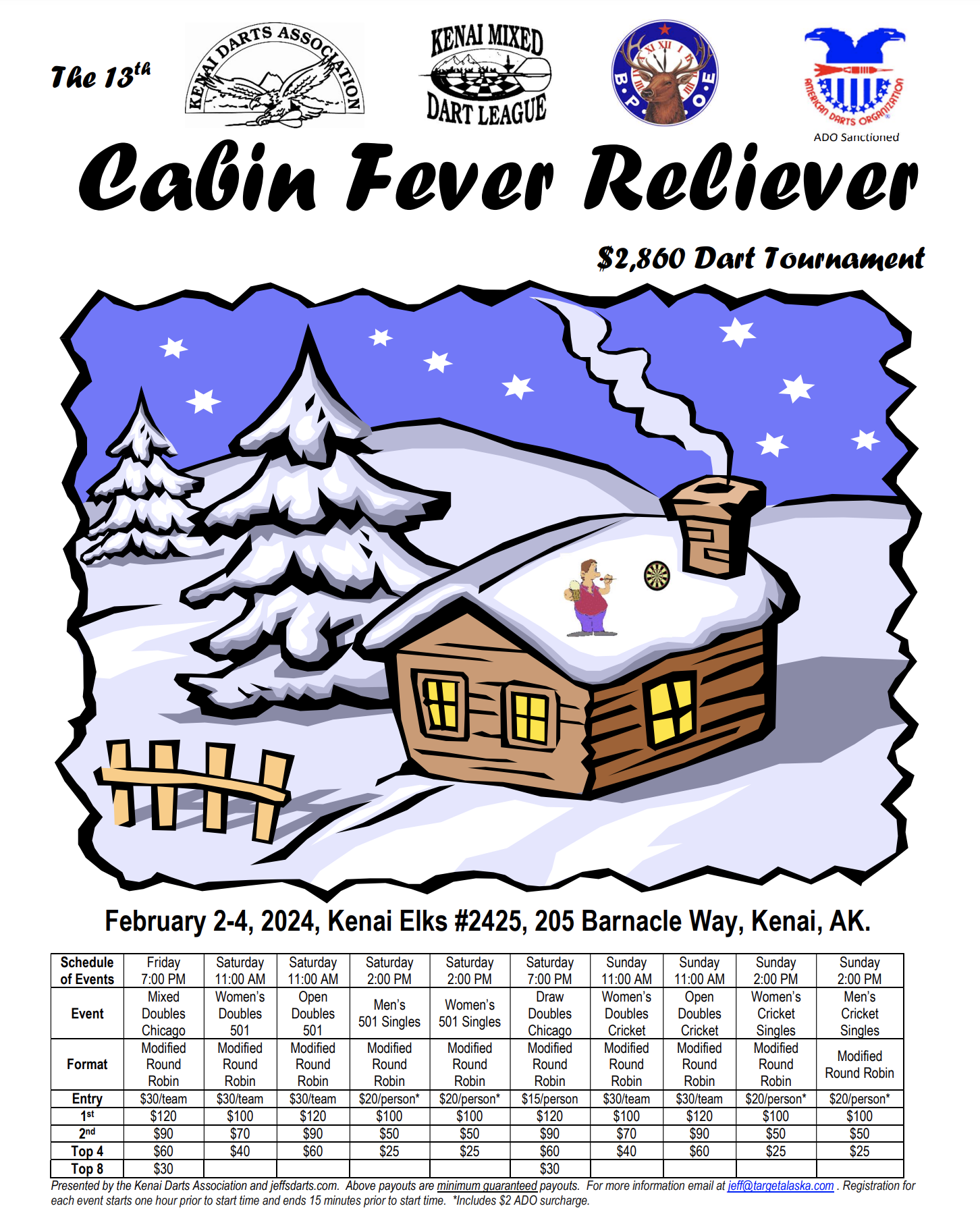 2024 Cabin Fever Reliever - DartHub.net